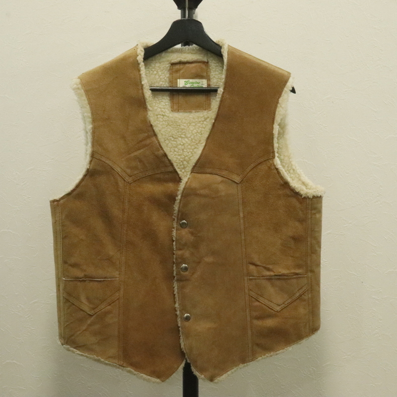 Yahoo!オークション - H977 90sビンテージ レザーベスト 1990年代製 表...