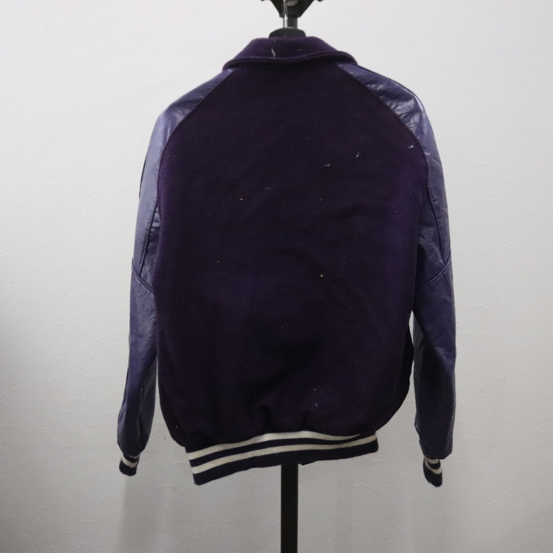 Yahoo!オークション - f731 80sビンテージ DeLONG ウールスタジアムジ...