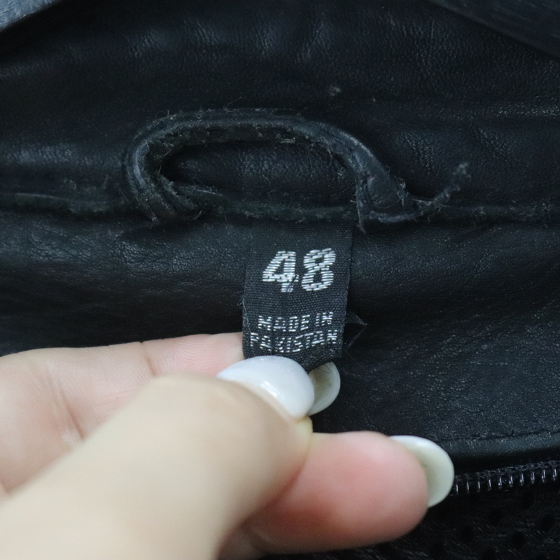 Yahoo!オークション - Z814 2000年代製 レザージャケット 00s 表記48サ...