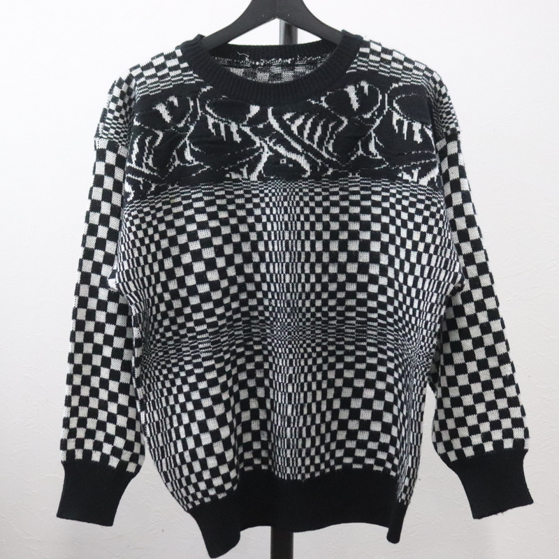 Yahoo!オークション - G961 80sビンテージ アクリルニットセーター 198...