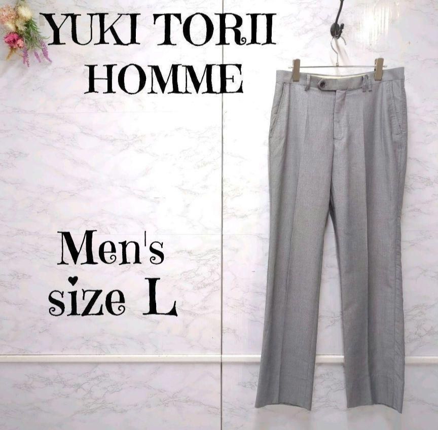 YUKI TORII HOMME ユキトリイオム スラックスパンツ センタープレス グレー W82 (L) メンズ :: Yahoo!Auction｜DEJAPAN - Bid and Buy ...