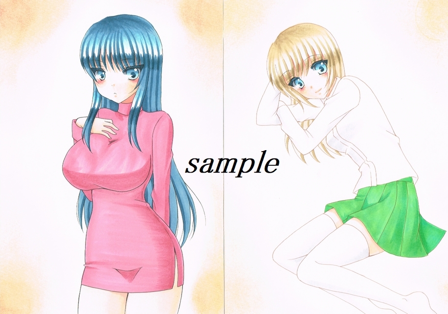 Yahoo!オークション - 580 オリジナル手描きイラスト6枚セット A5サイ...