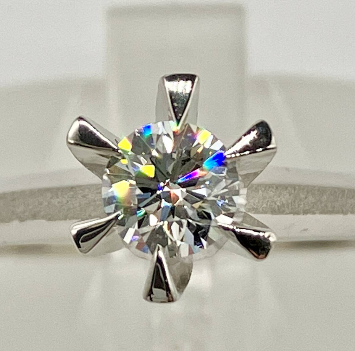 Yahoo!オークション - Pt900 プラチナ ダイヤモンド 天然 0.32ct ＃8 4...