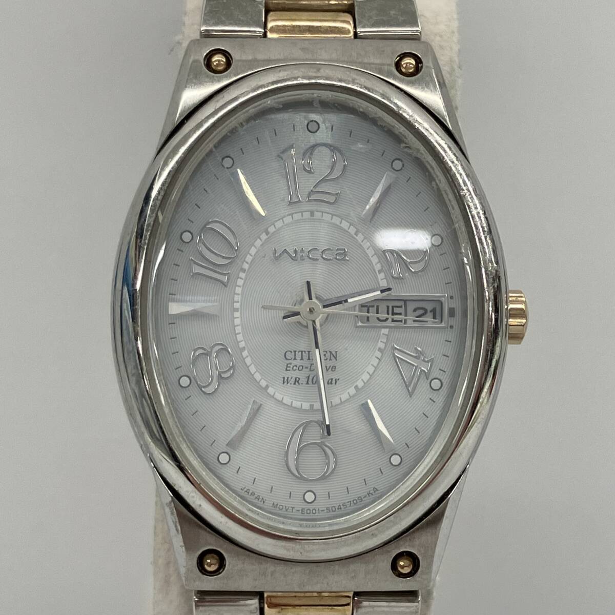 Yahoo!オークション - ジャンク CITIZEN Wicca E001-S027128 ソーラー ...