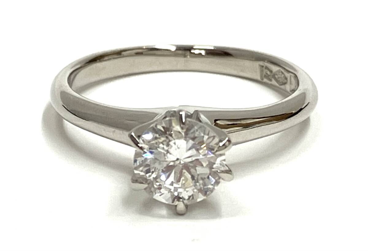 Yahoo!オークション - Pt850 ダイヤ0.7.ct リング 指輪 3.5g #9 ソーテ...