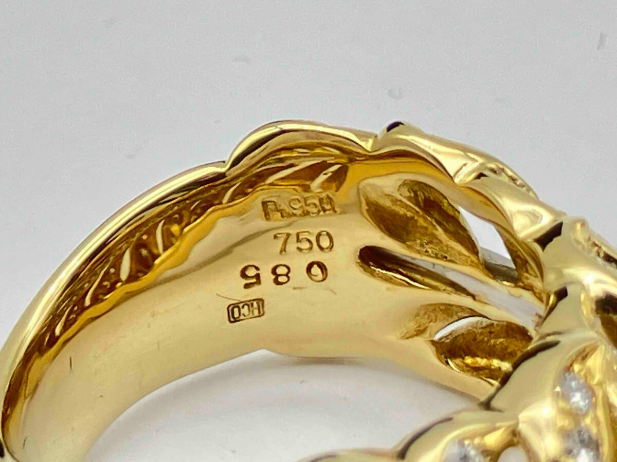 Yahoo!オークション - K18／Pt950／#14／ダイヤモンド／0.85ct／13.8g...