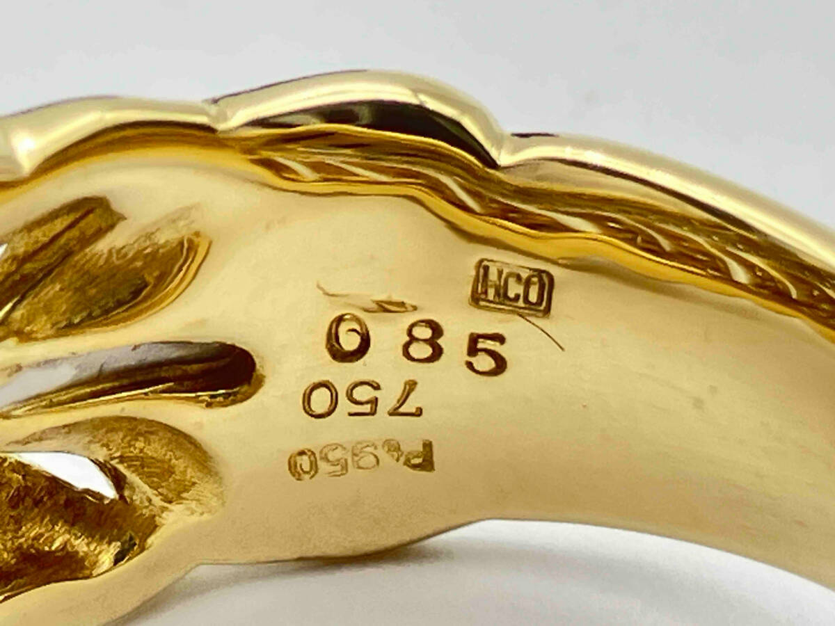 Yahoo!オークション - K18／Pt950／#14／ダイヤモンド／0.85ct／13.8g...