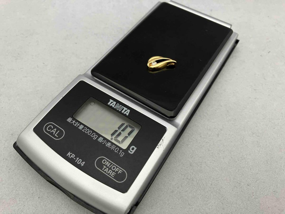 Yahoo!オークション - K18 トップ 1g 0.08ct ドロップ型トップ 店舗受...