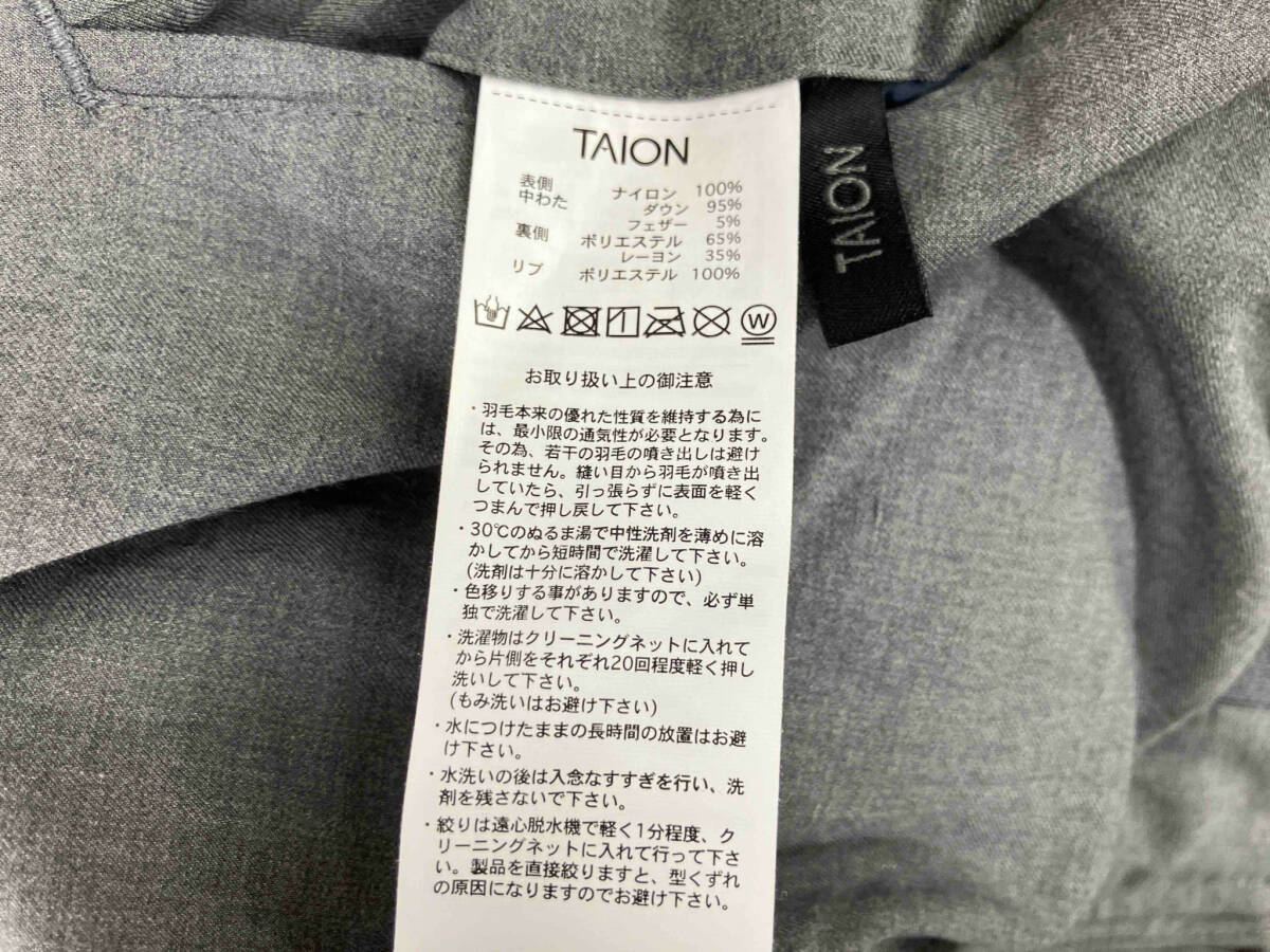 Yahoo!オークション - メンズ ダウンジャケット グレー TAION Lサイズ