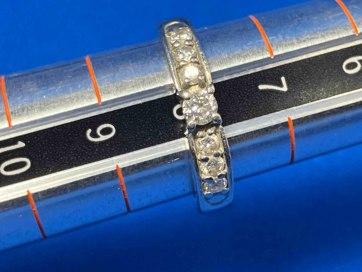 Yahoo!オークション - Pt900 プラチナ リング 3.4g ダイヤモンド0.33ct...