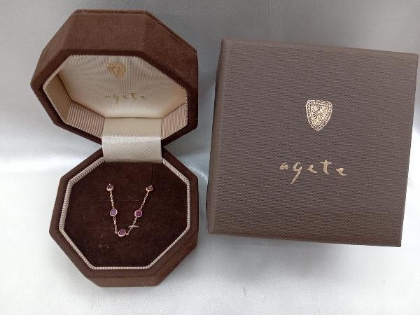 Yahoo!オークション - 【agete】アガット K10 金 ゴールド ブレスレッ...