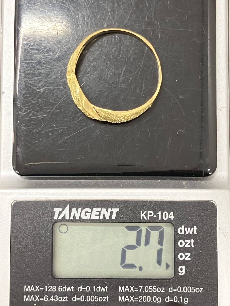 Yahoo!オークション - K18 21.5号 2.7g 18金 ゴールドリング