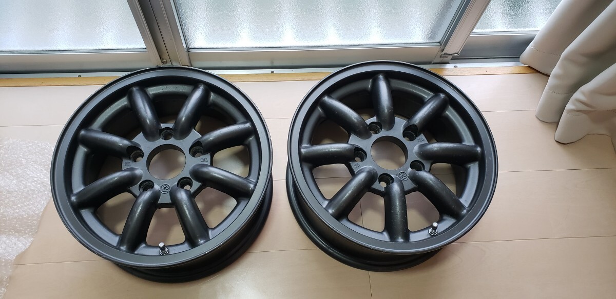 プリンススカイラインにて使用 ワタナべ 8スポーク 5穴 PCD114.3 6J 14インチ 2本セット S54A S54B GTA GTB PRINCE G7｜代購幫