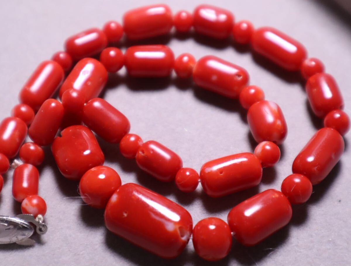 Yahoo!オークション - 赤珊瑚/ネックレス /41g/最大20 12.2㎜/珊瑚/コ...