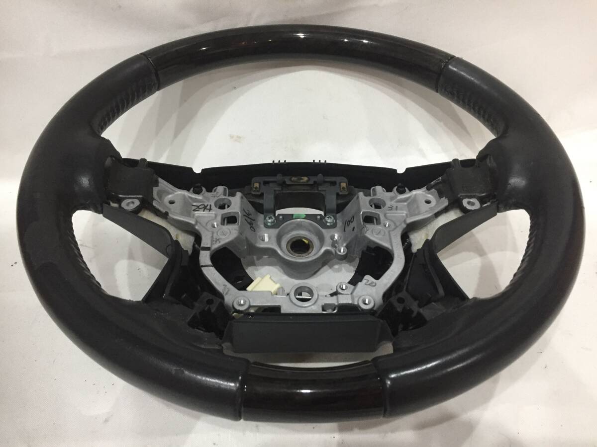 トヨタ アルファード ヴェルファイア 30系 黒木目 ヒーター付 ウッドコンビ 純正 レザーステアリング 210クラウン(ステアリング、ハンドル本体)｜売買されたオークション情報、yahooの ...