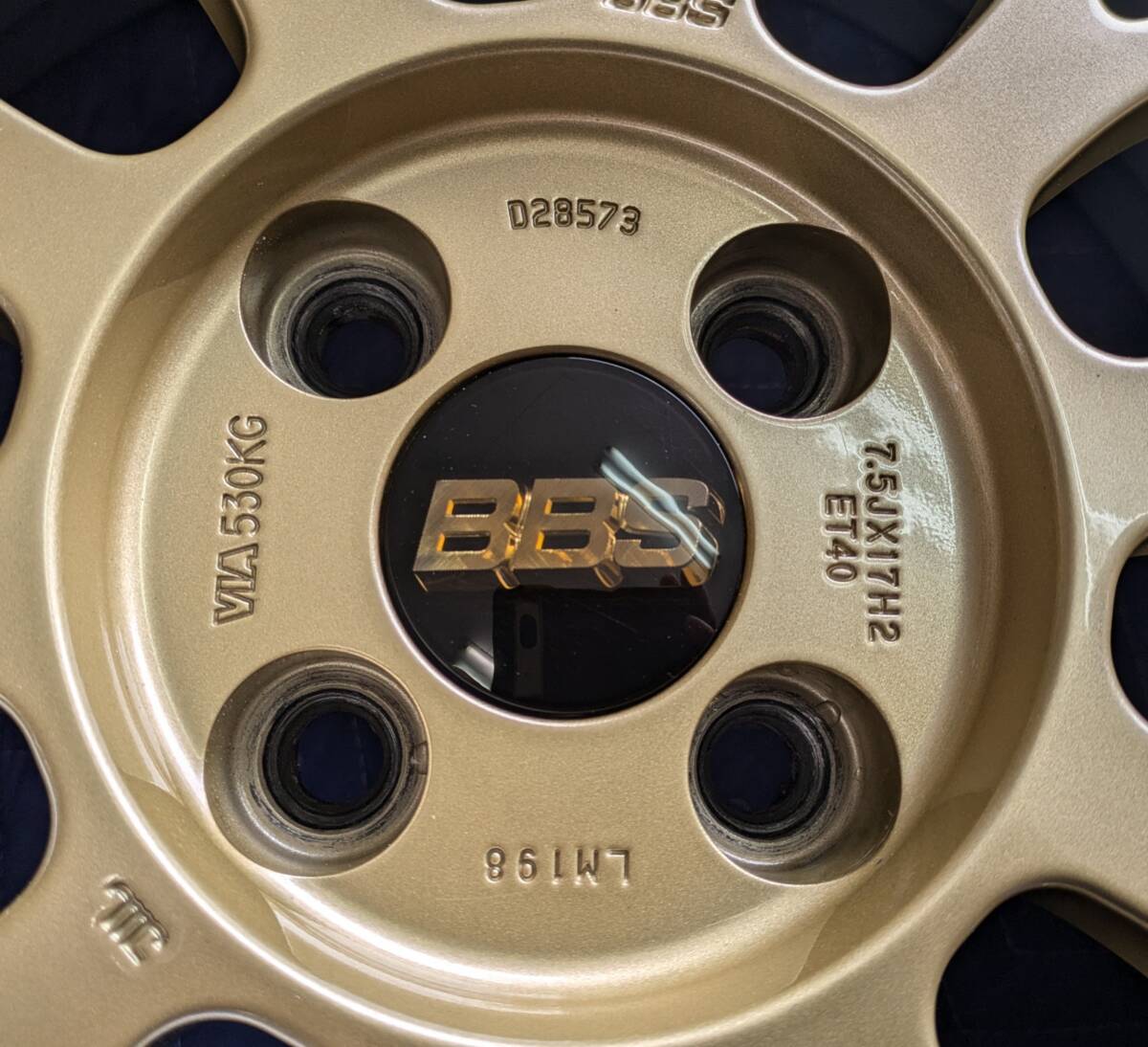 Yahoo!オークション - BBS LM198 7.5J 4-100 +40 ゴールド×シルバーダ...