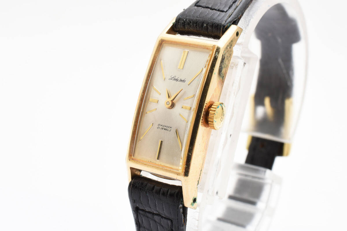 Yahoo!オークション - 1円～ SEIKO セイコー Lady Seiko 不動 K14GP 金...