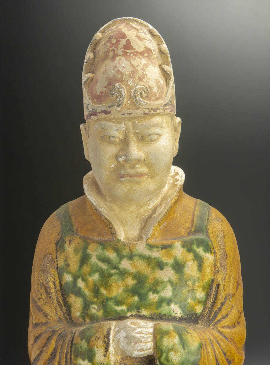 Yahoo!オークション - 唐 三彩文官俑 中国 古美術