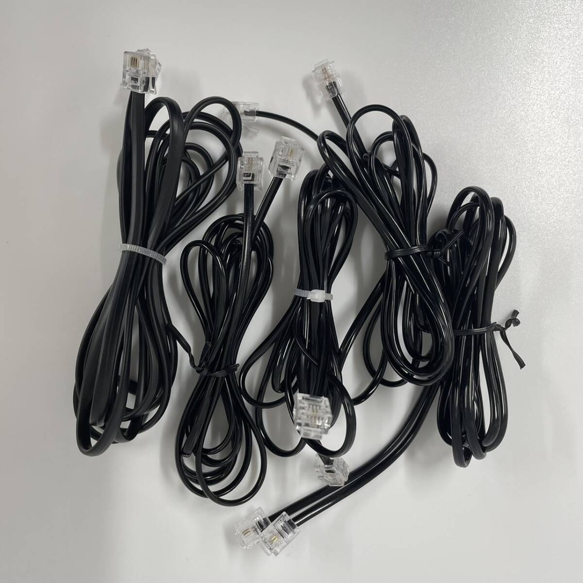 Yahoo!オークション - I061【5本セット 】電話線5点まとめて(内4本は新...