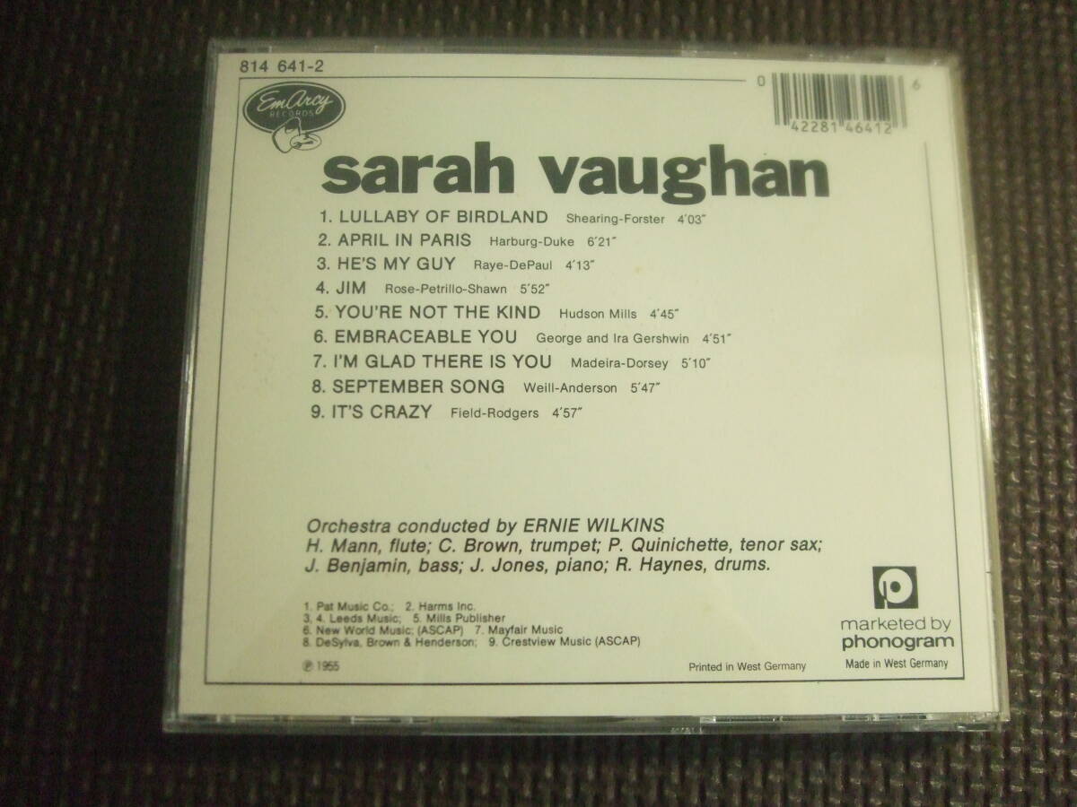 Yahoo!オークション - CD[SARAH VAUGHAN]中古
