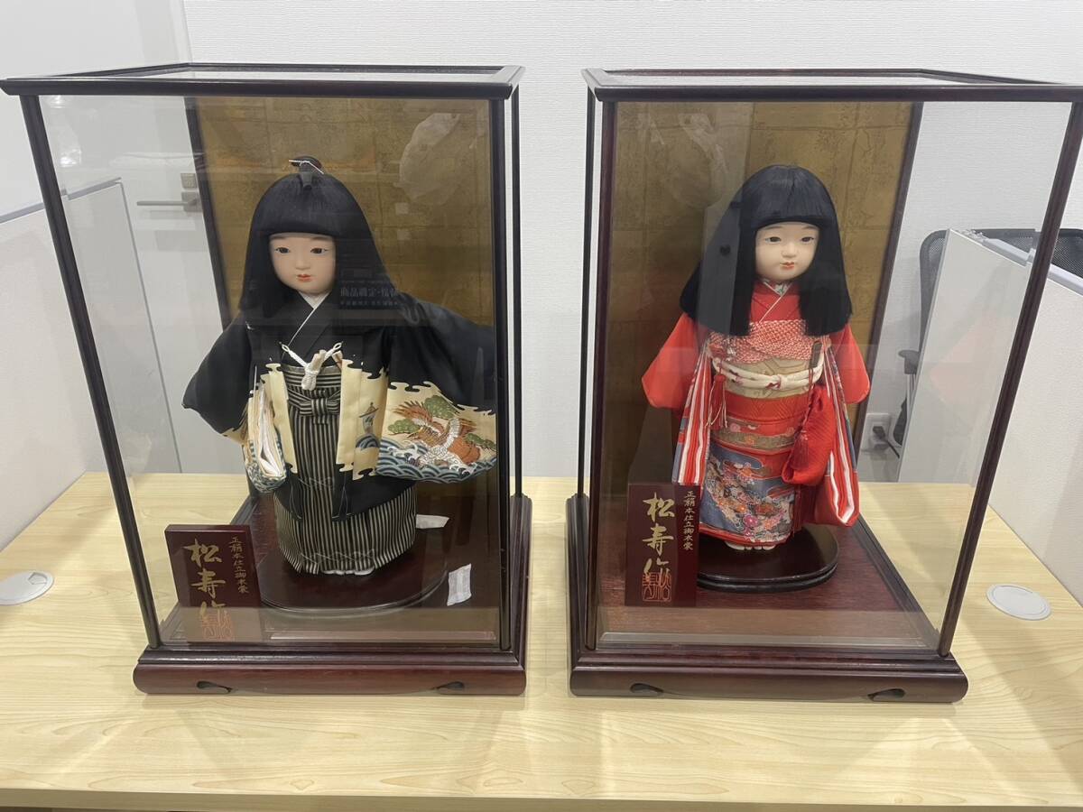 Yahoo!オークション - 24.285.0730【美品】市松人形 松寿作 2点セット