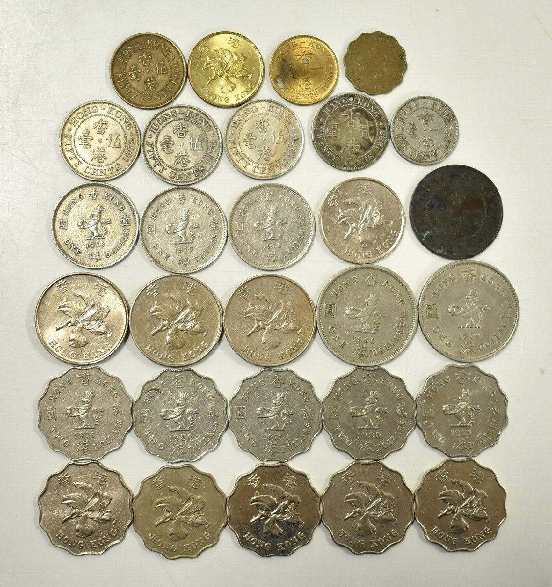 Yahoo!オークション - 竜F148 外国 古銭 香港 硬貨 貨幣 29枚 約228g ...