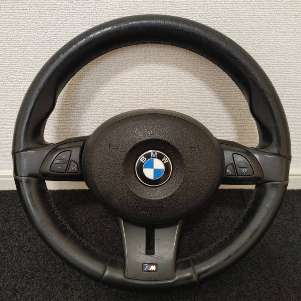 Yahoo!オークション - BMW Z4 ( E85 ) Mスポーツ 純正 レザー ステアリ...