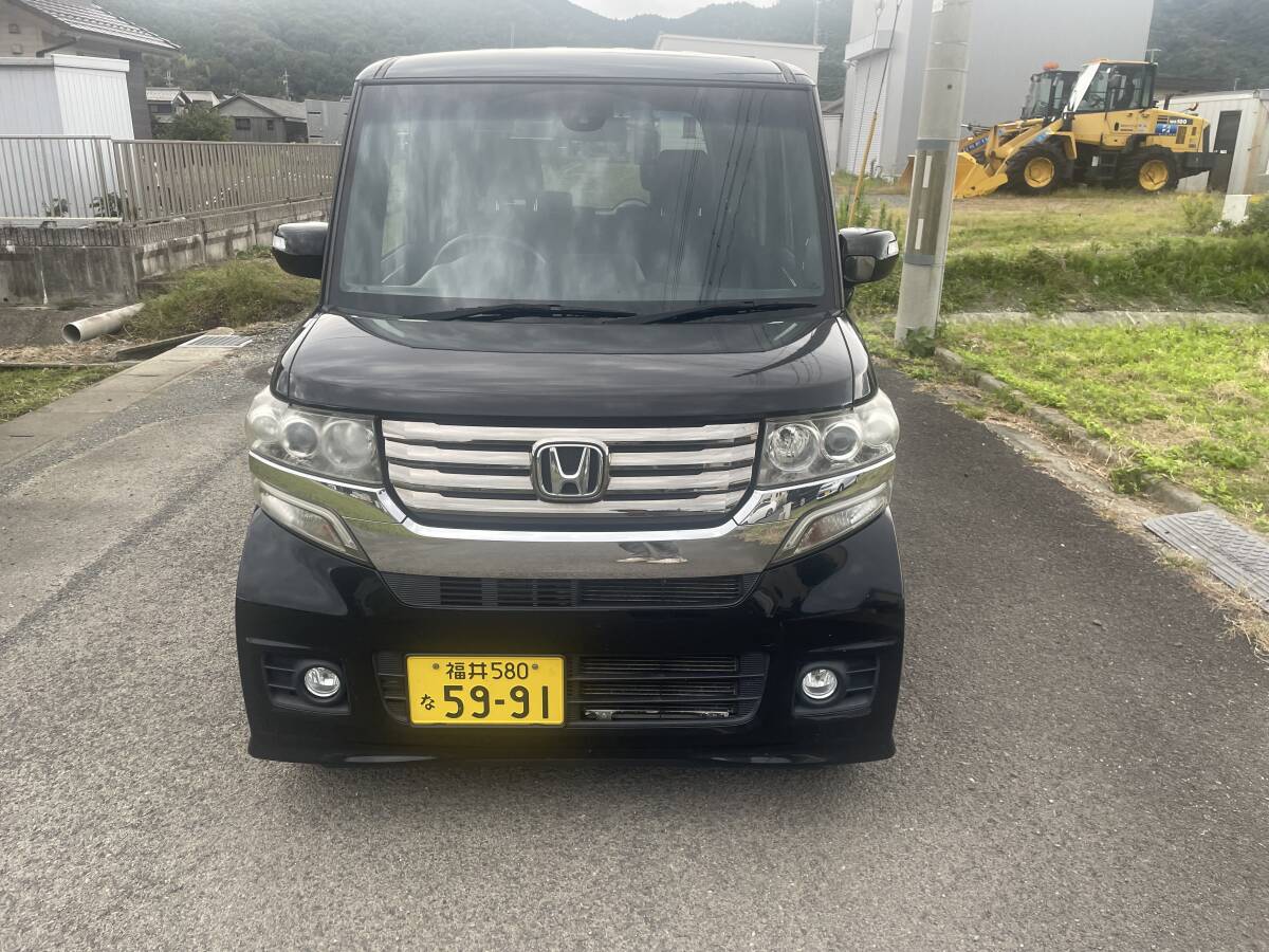 Yahoo!オークション - NBoxカスタムワンオーナー4WD禁煙Bluetoothナビ...