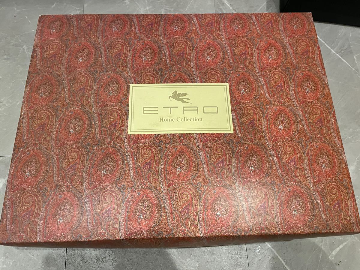 Yahoo!オークション - 【未使用品】 ETRO エトロ 綿100％ 綿毛布 14...