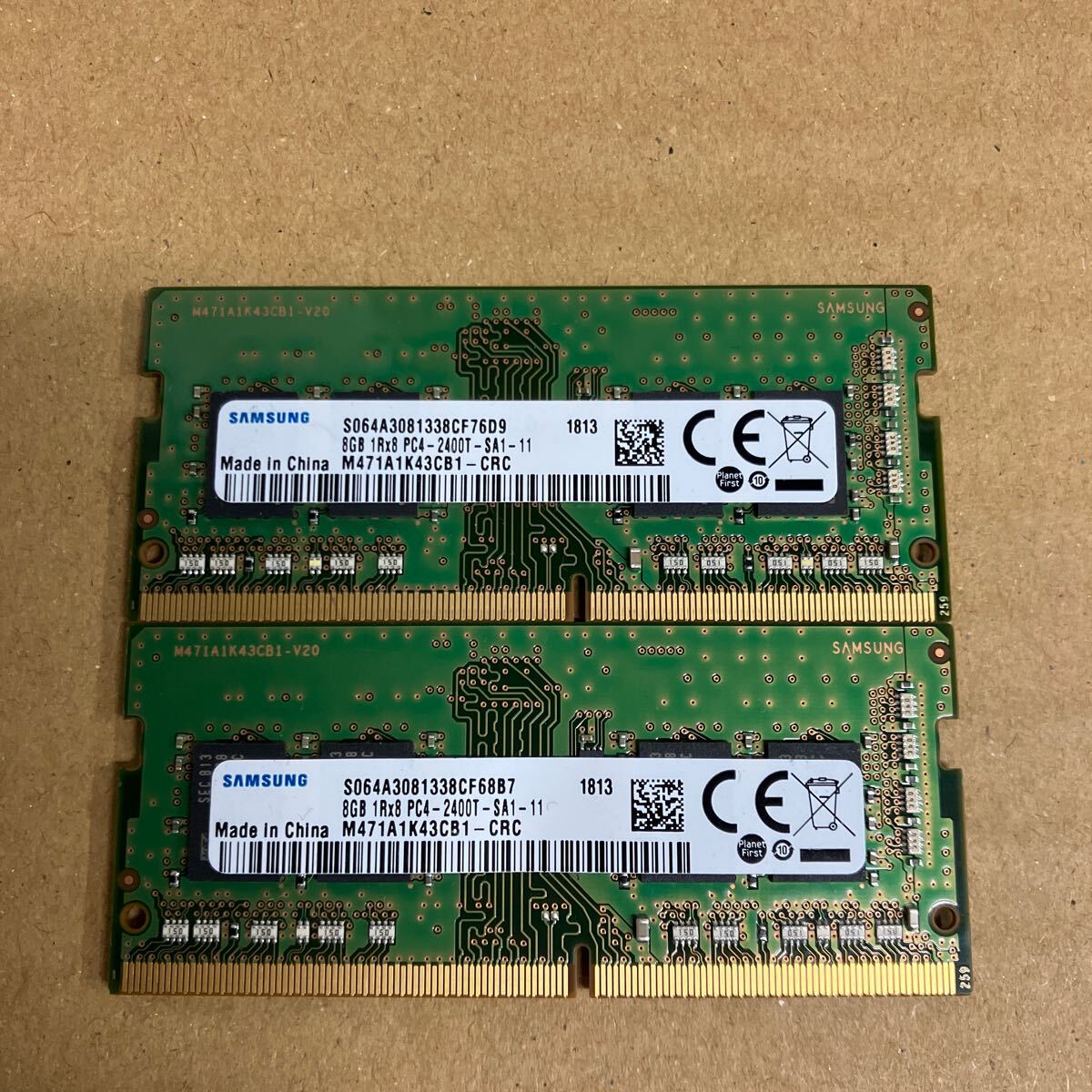 Yahoo!オークション - D172 SAMSUNG ノートPCメモリ 8GB 1Rx8 PC4-2400...