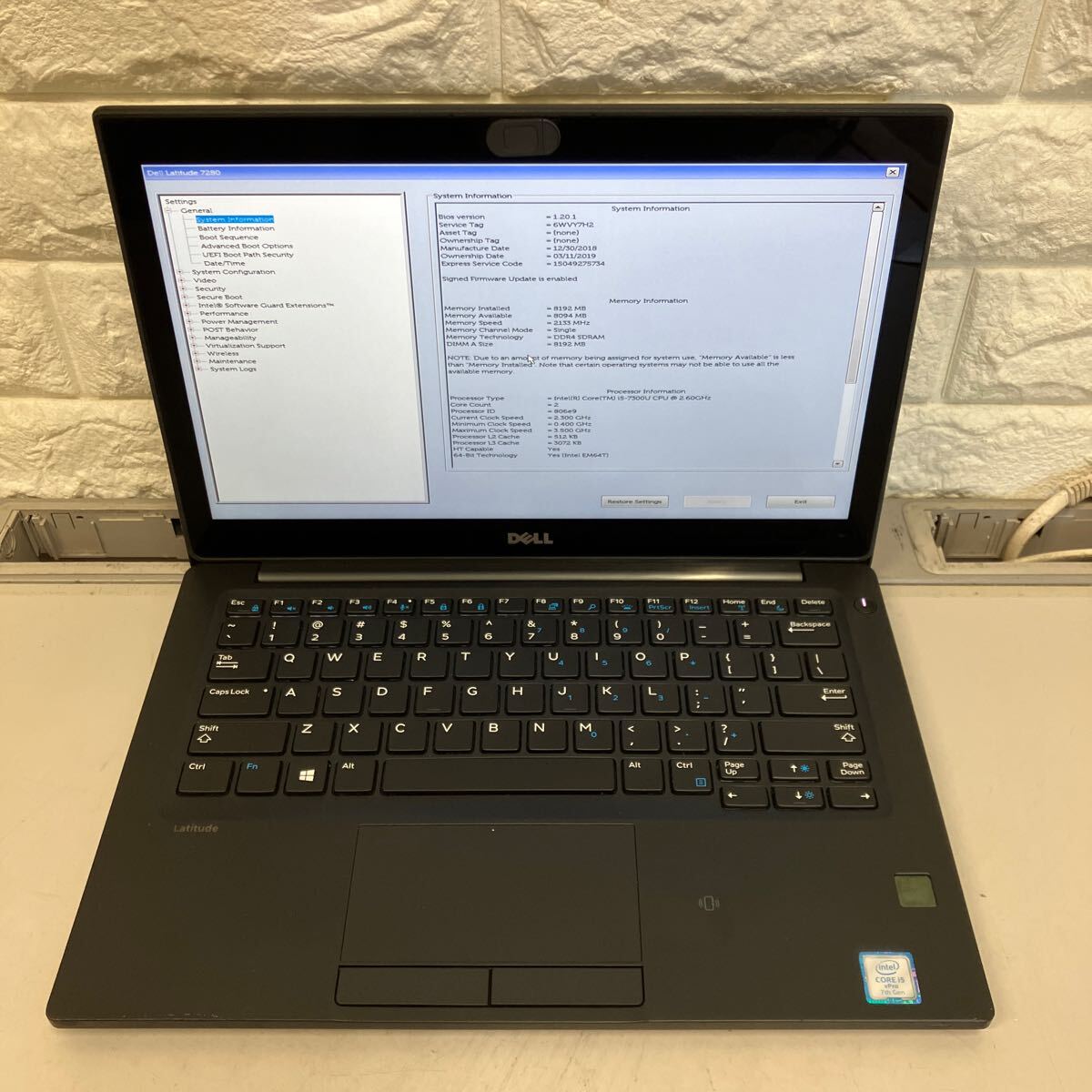 Yahoo!オークション - G147 DELL Latitude 7280 P28S Core i5 7300U メ...