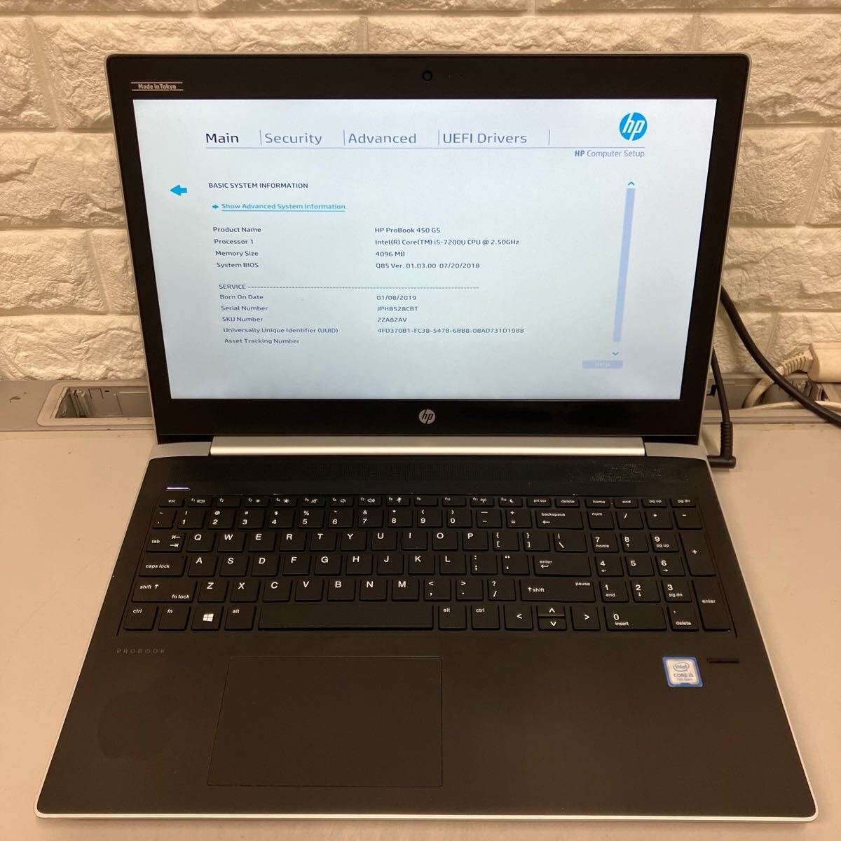 Yahoo!オークション - L122 HP ProBook 450 G5 Core i5 7200U メモリ4G...
