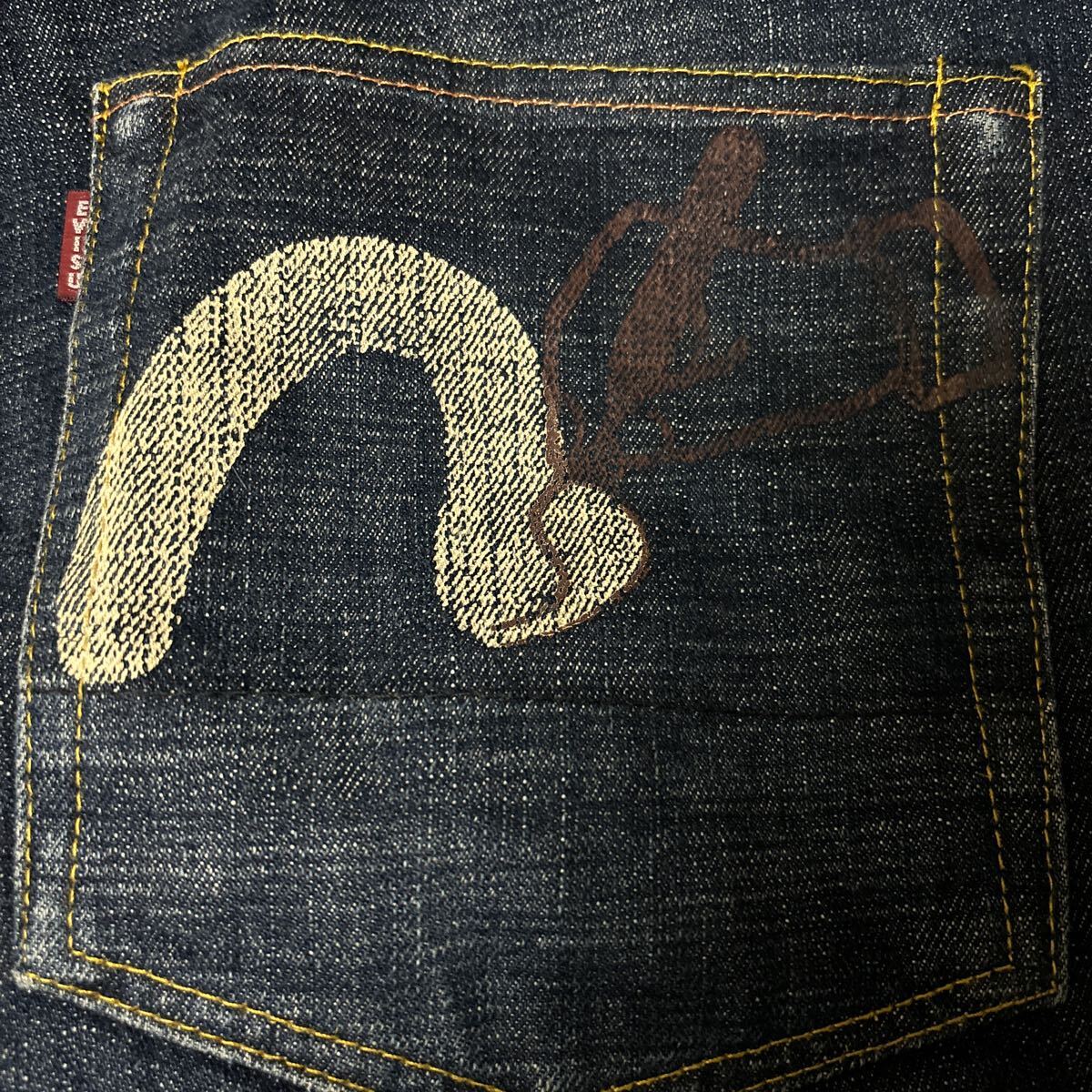 Yahoo!オークション - 濃紺/雰囲気抜群 EVISU エヴィス No.2 ジーンズ...