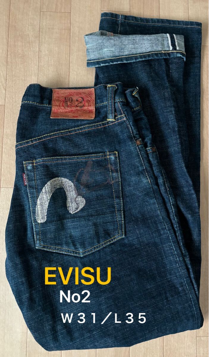 Yahoo!オークション - 濃紺/雰囲気抜群 EVISU エヴィス No.2 ジーンズ...