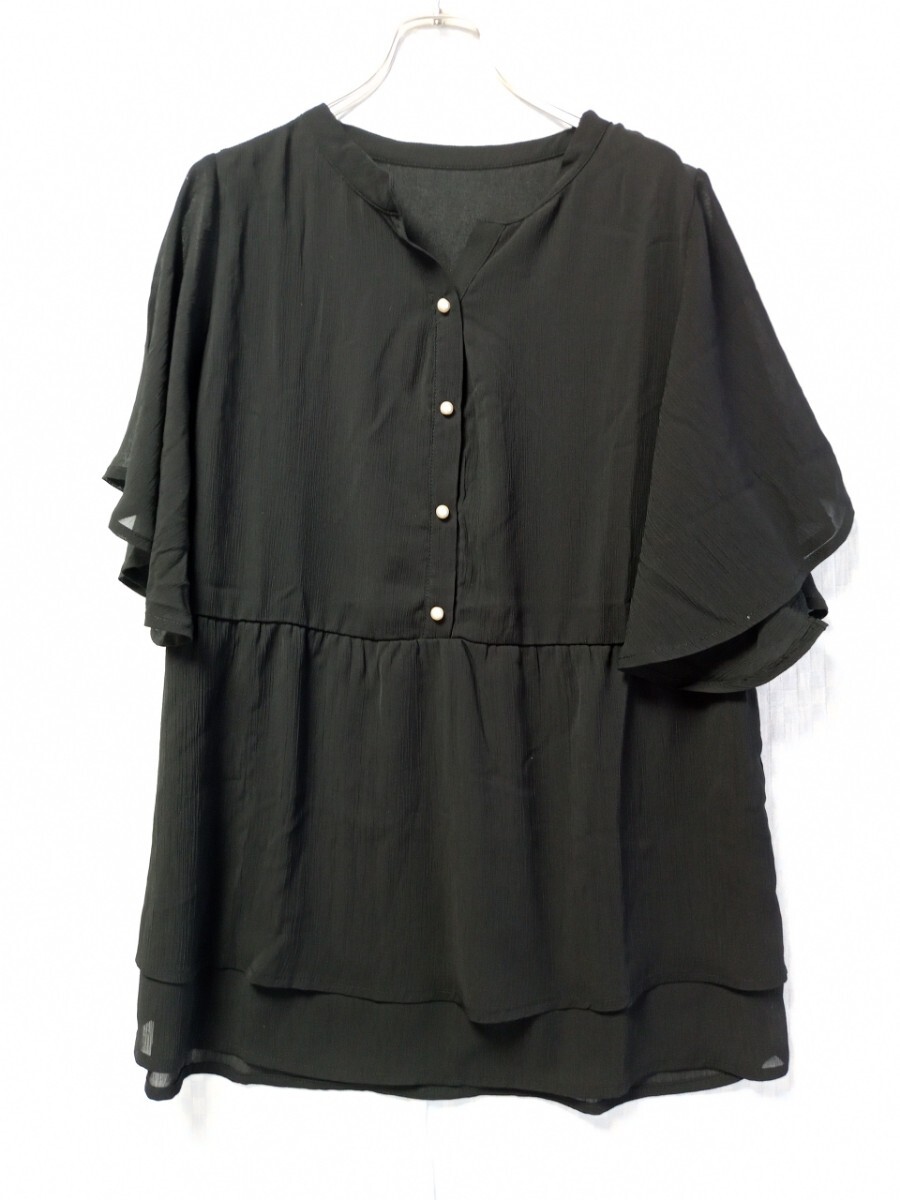 Yahoo!オークション - 7098 フリルスリーブ抑揚チュニック 新品 サイズ...