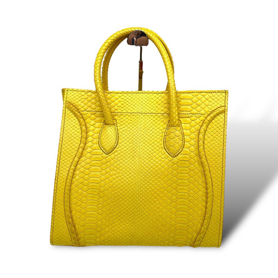 CELINE - CELINE ラゲージ ファントム パイソン 蛇革 CELINE - CELINE ラゲージ ファントム パイソン 蛇革