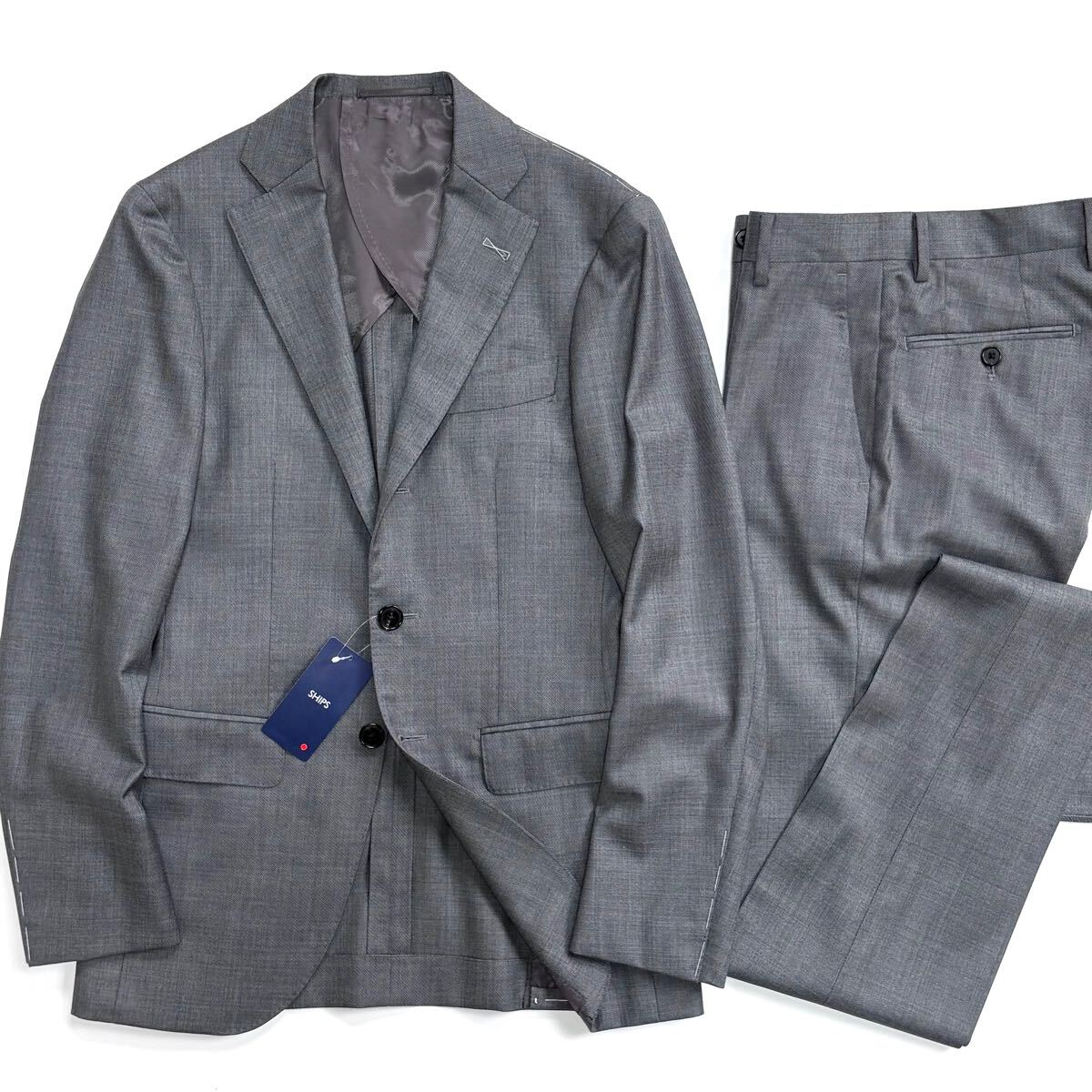 未使用 SHIPS × Loro Piana SILK AIR スーツ 42 グレー 未使用 SHIPS × Loro Piana SILK AIR スーツ 42 グレー