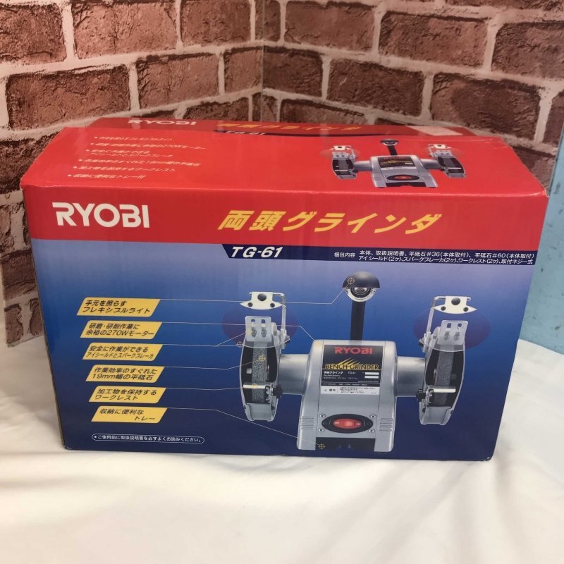 Yahoo!オークション - RYOBI TG－61 両頭グラインダー 電動工...