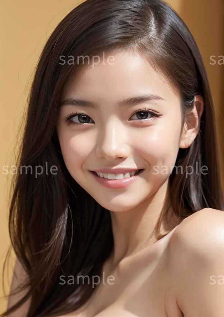 Yahoo!オークション - （5268）1点もの AI 美女 AI イラスト A4ポスタ...