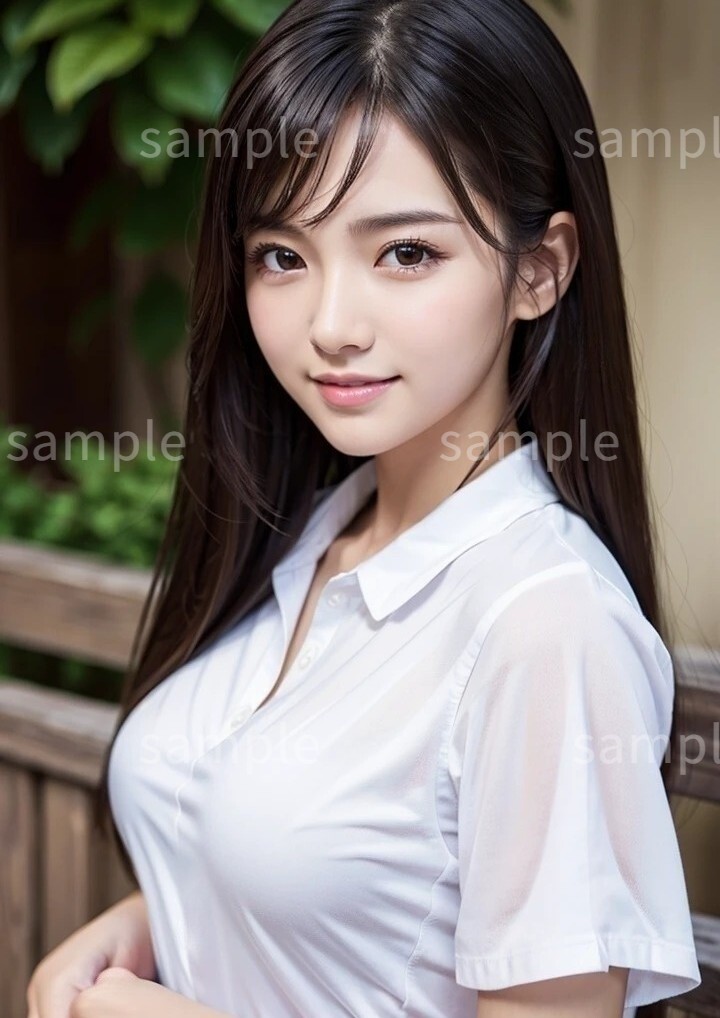 Yahoo!オークション - （5455）1点もの AI 美女 AI イラスト A4ポスタ...