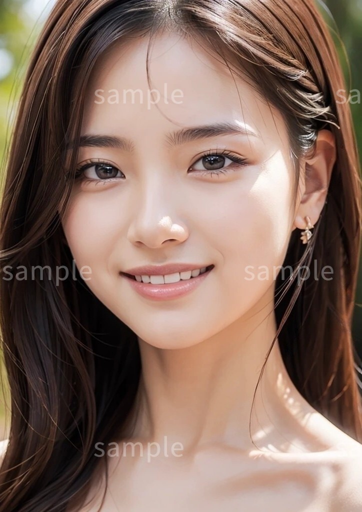 Yahoo!オークション - （5389）1点もの AI 美女 AI イラスト A4ポスタ...