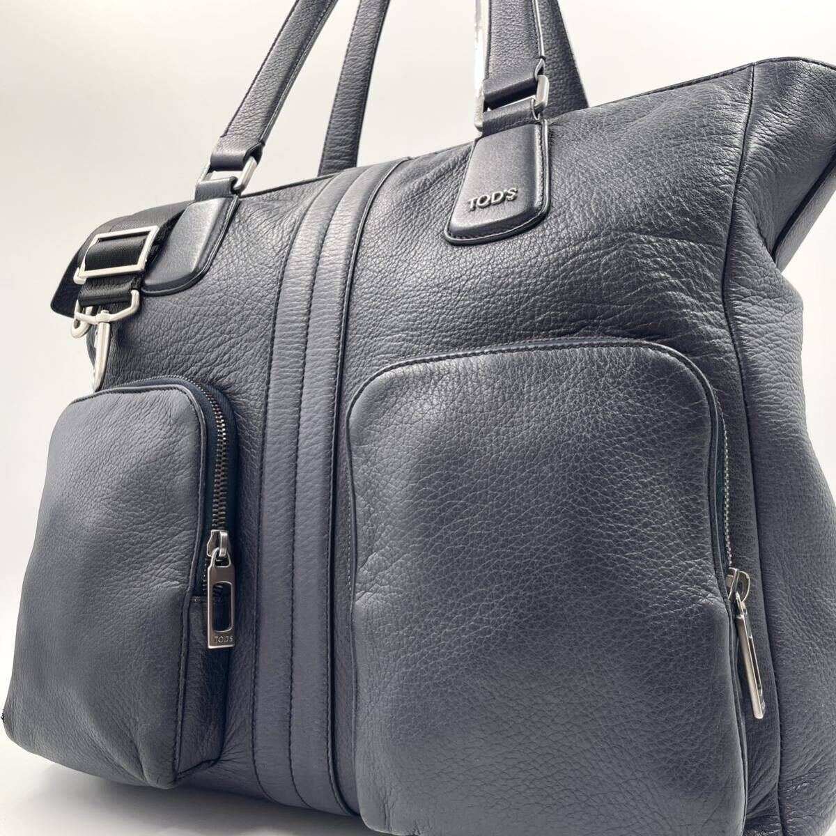 Yahoo!オークション - 【極美品/A4 】 トッズ TOD’S トートバッグ ビ...