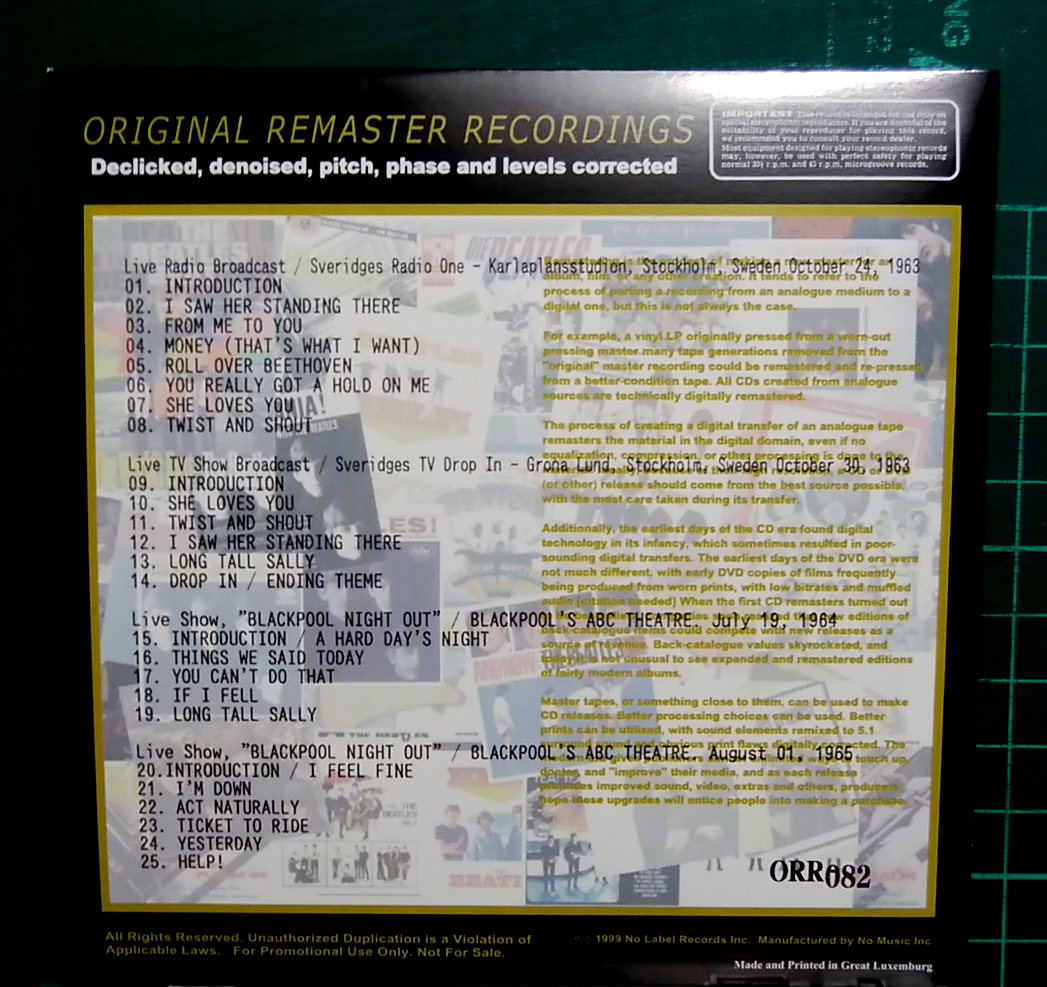 Yahoo!オークション - THE BEATLES/ SWEDEN 1963 CBM 1ST (1LP)