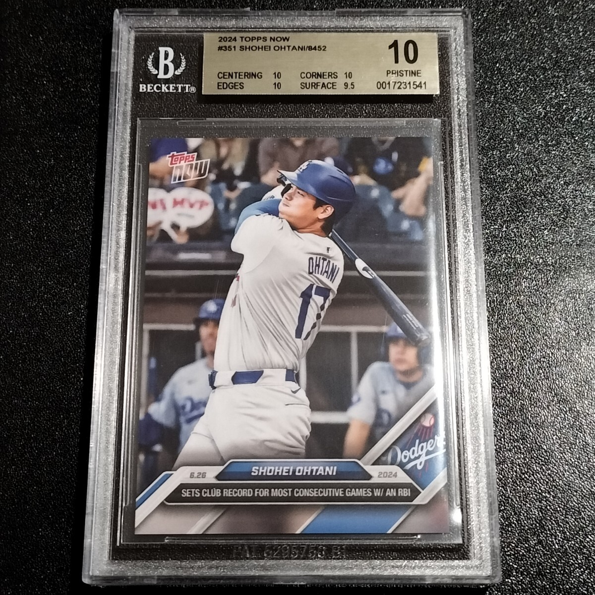 Yahoo!オークション - 【BGS10】TOPPS NOW #351 大谷翔平 ドジャース S...
