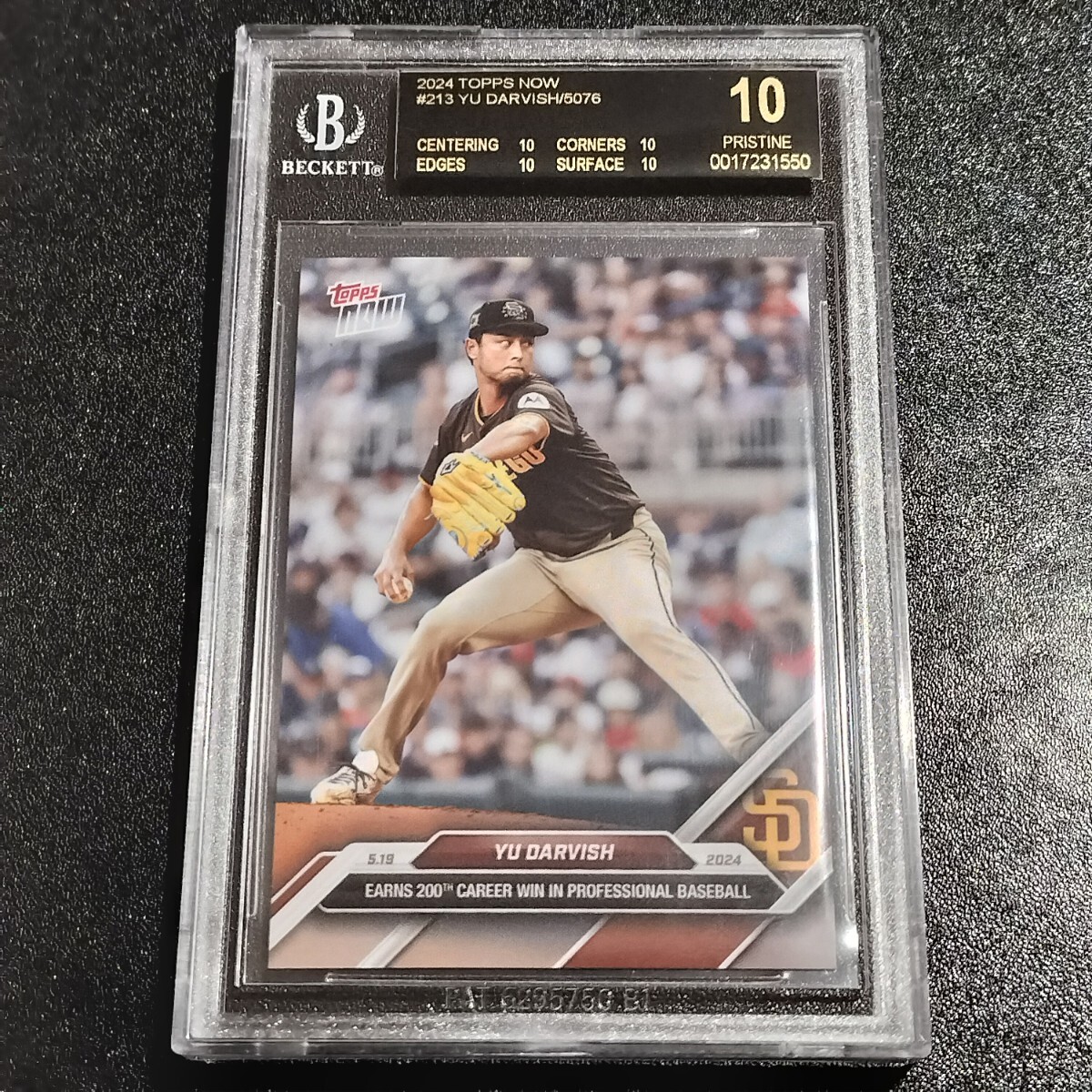Yahoo!オークション - 【BGS10 ブラックラベル】TOPPS NOW #213 ダルビ...