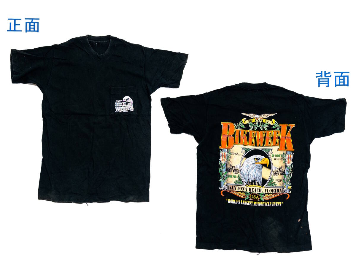 Yahoo!オークション - 3Q売切 税無し 【送料360円】BIKE WEEK 1997 Tシ...