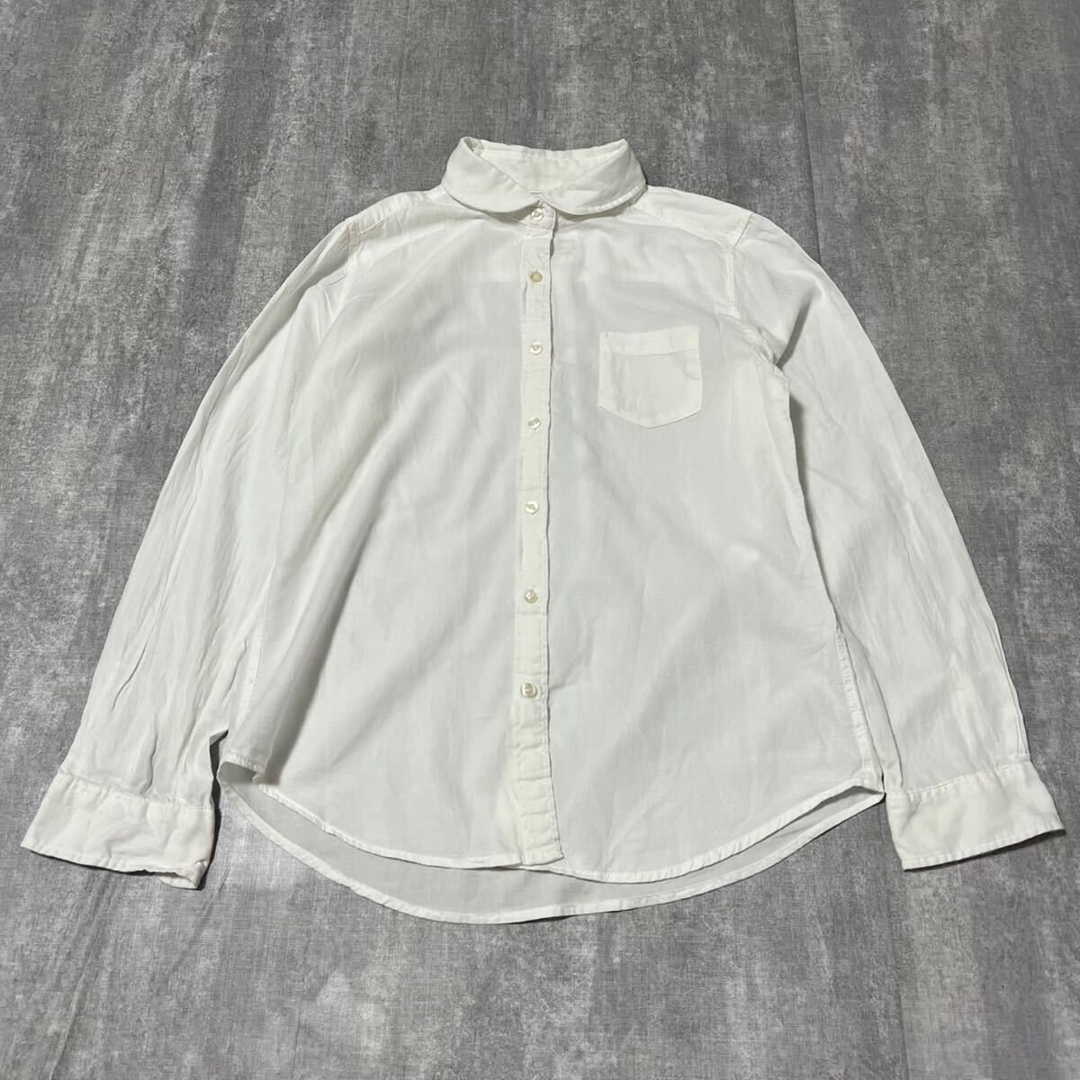 Yahoo!オークション - 【100円スタート】ikka Mサイズ ホワイト 長袖シ...