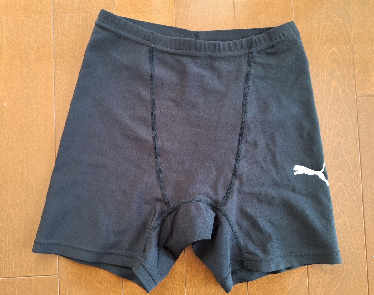 Yahoo!オークション - puma 120 プーマ 短パン スパッツ 黒 運動会 幼...