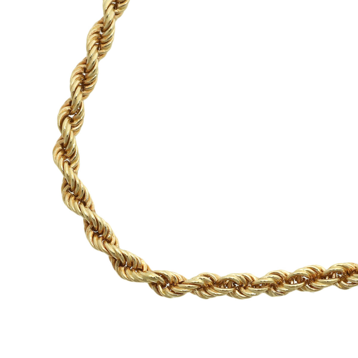 Yahoo!オークション - K18 YG ロープ チェーン ネックレス 2.8mm 45cm ...