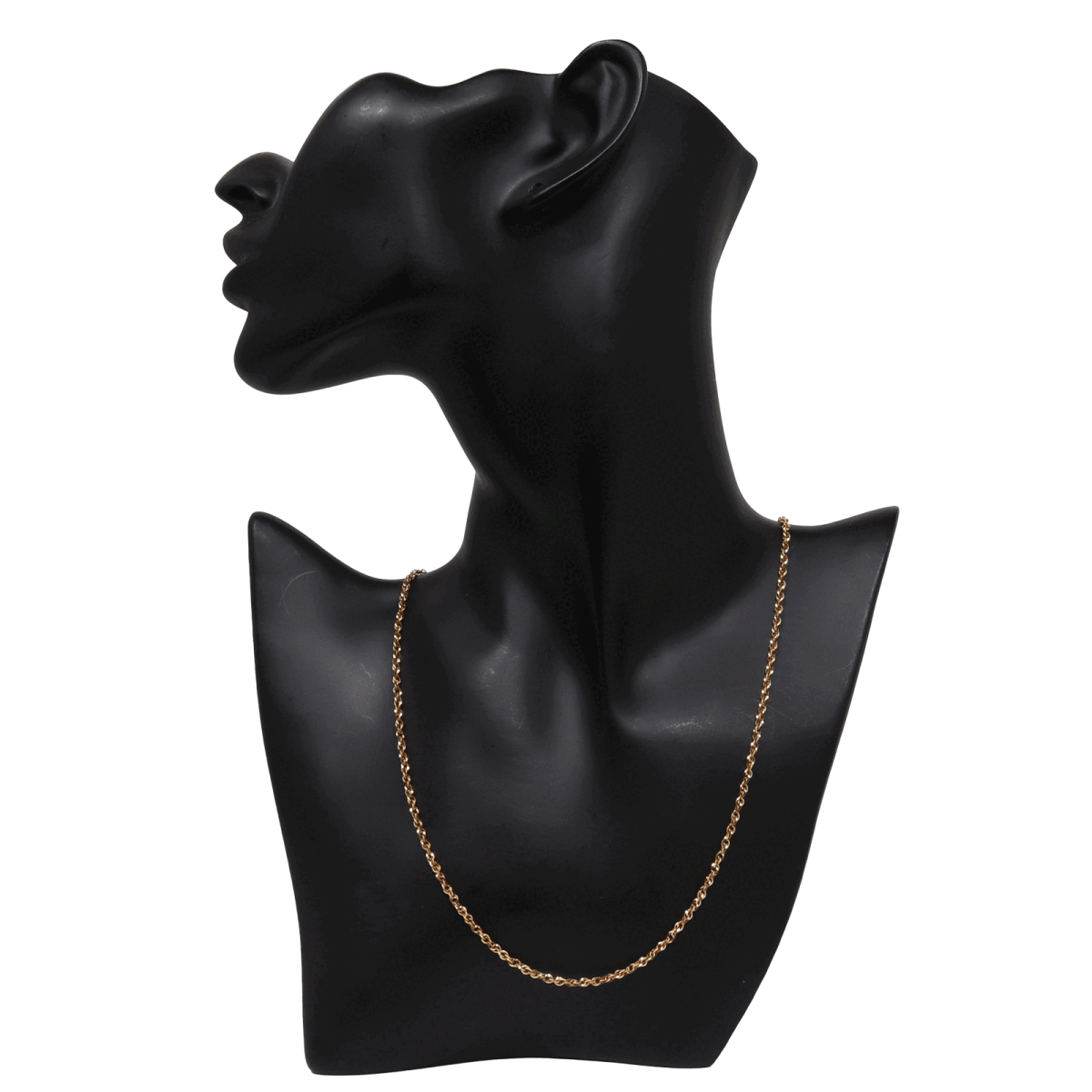 Yahoo!オークション - K18 YG デザイン チェーン ネックレス 2.3mm 45c...